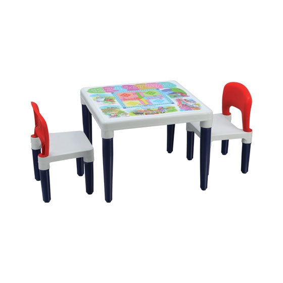 Boss B-225-OP Full Plastic Baby Set Play Table with 2 Chairs And A Tab ...