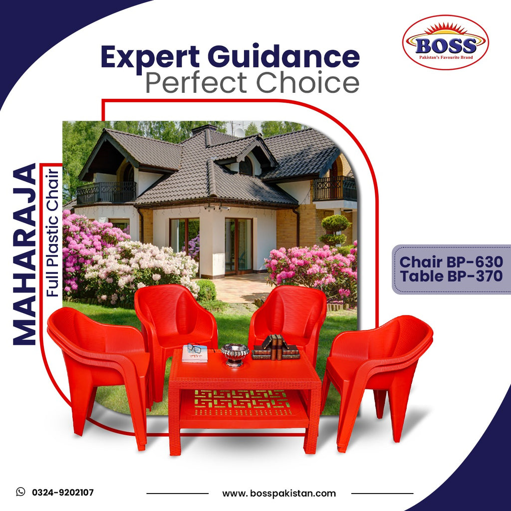 Maharaja Chair Set with BP-370 Double Shelf Rattan Table – BossPakistan